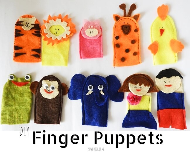 Sew 10 Finger Puppets For Some Fun Time With Kids make With Felt Or