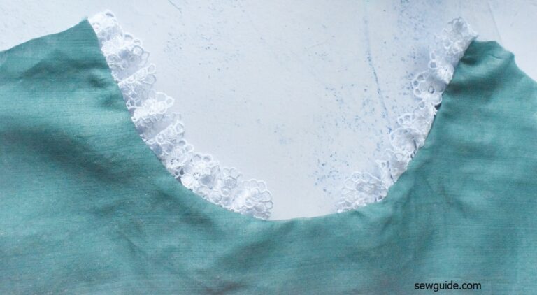 How To Add Lace Trims To Your Neckline (2 Ways) - SewGuide