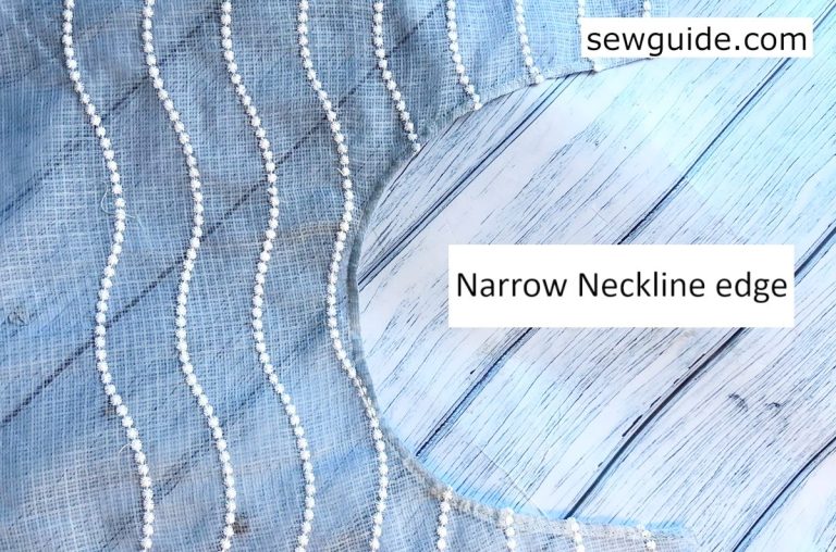 Easy Neckline Finish Without Facing For Sheer Or See-Through Fabrics